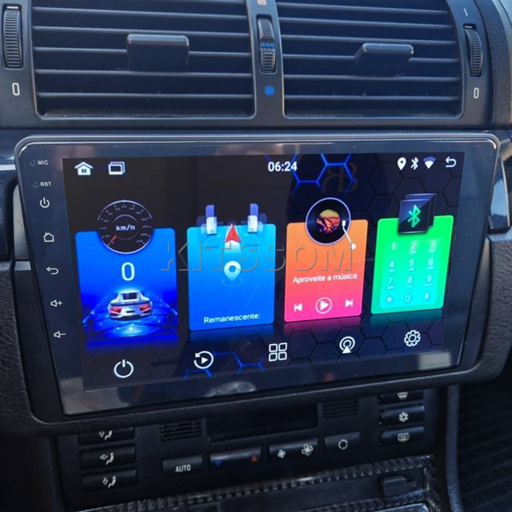 Multimídia BMW 116 118 120 316 318 320 E46 2006 2007 V2 Light 9" 2002 – Kitssom