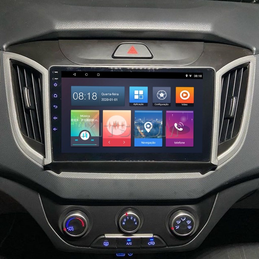 Multimídia Hyundai Creta Action 2021 2022 2023 V2 Carplay 9"