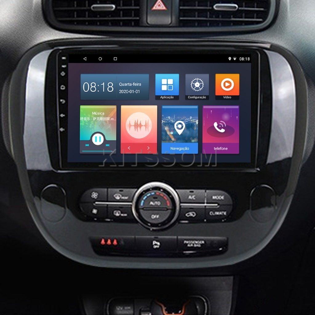 Multimídia Kia Soul 2014 2015 2016 2017 2018 2019 V2 Carplay 9"