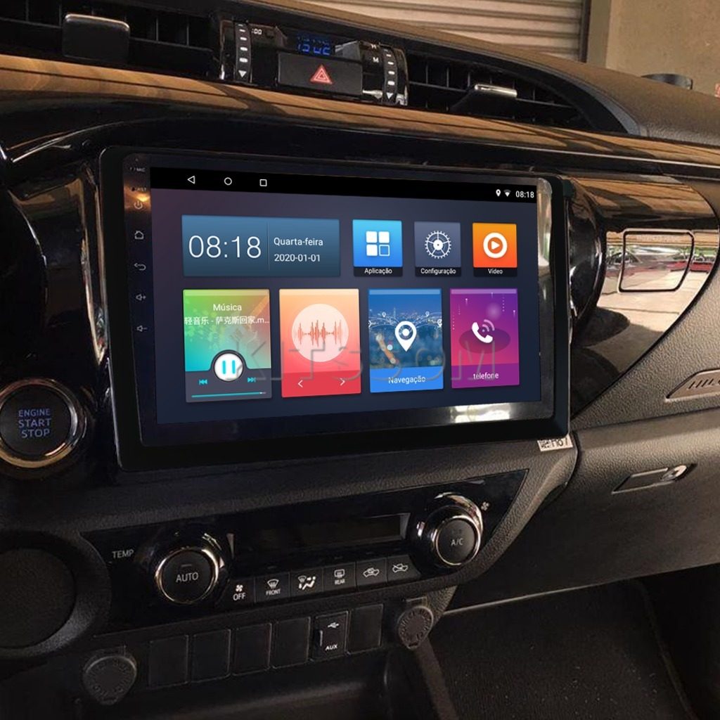 Multimídia Hilux 2018 2019 2020 2021 2022 2023 V2 Carplay 9" 2016 2017 – Kitssom
