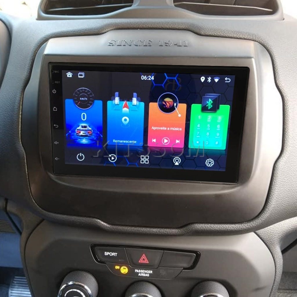 Multimídia Jeep Renegade 2019 2020 2021 2022 2023 V2 Carplay 7" 2015 2 – Kitssom