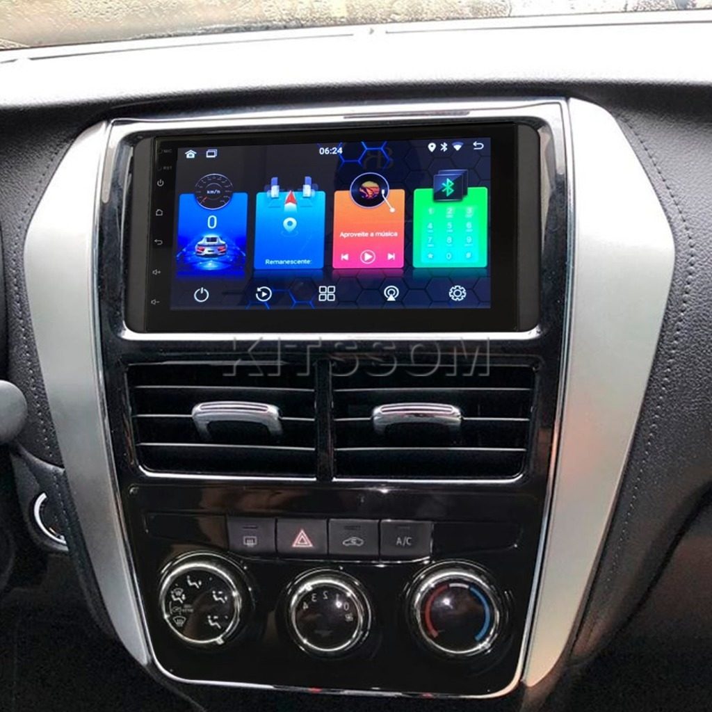 Multimídia Yaris 2018 2019 2020 2021 2022 AC AN V2 Carplay 7" 2017 – Kitssom