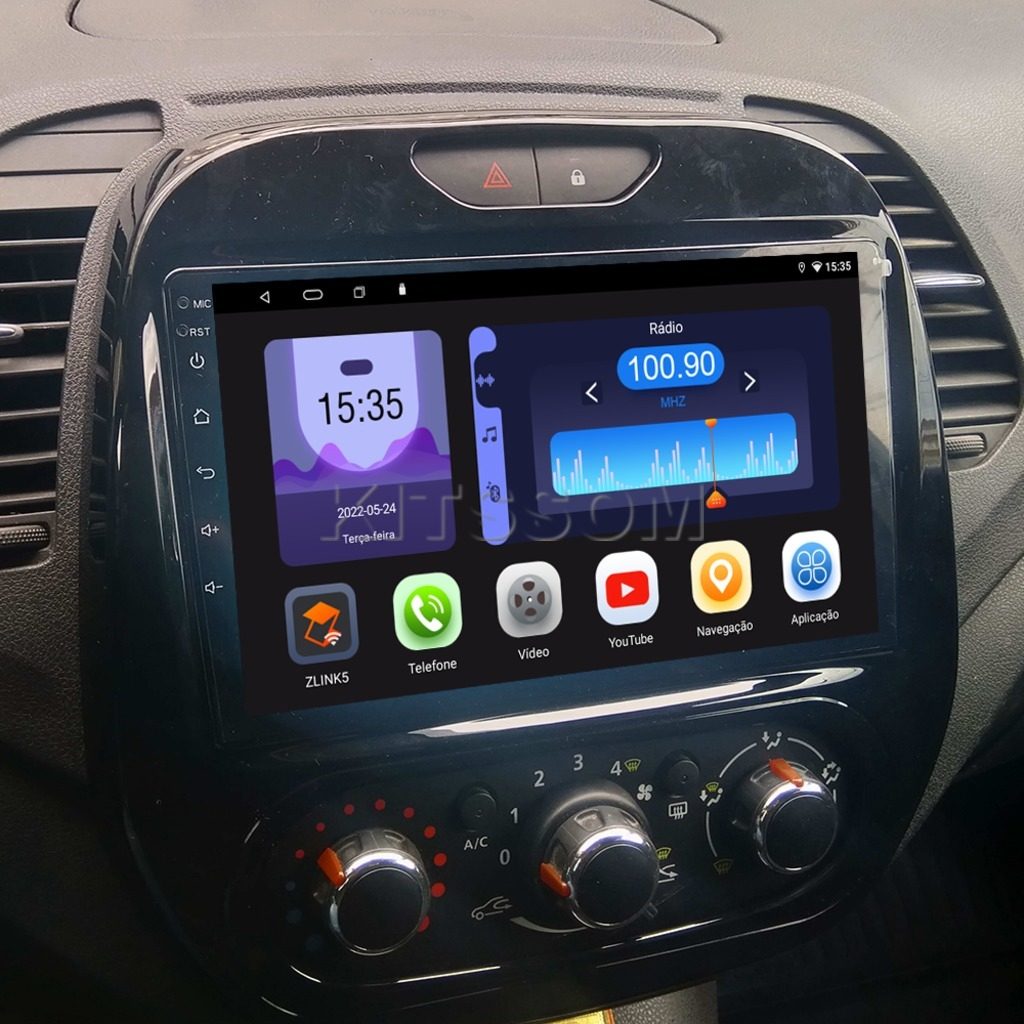 Multimídia Captur 2017 2018 2019 2020 2021 2022 V2 Octa 4G 9" 2014 201 – Kitssom