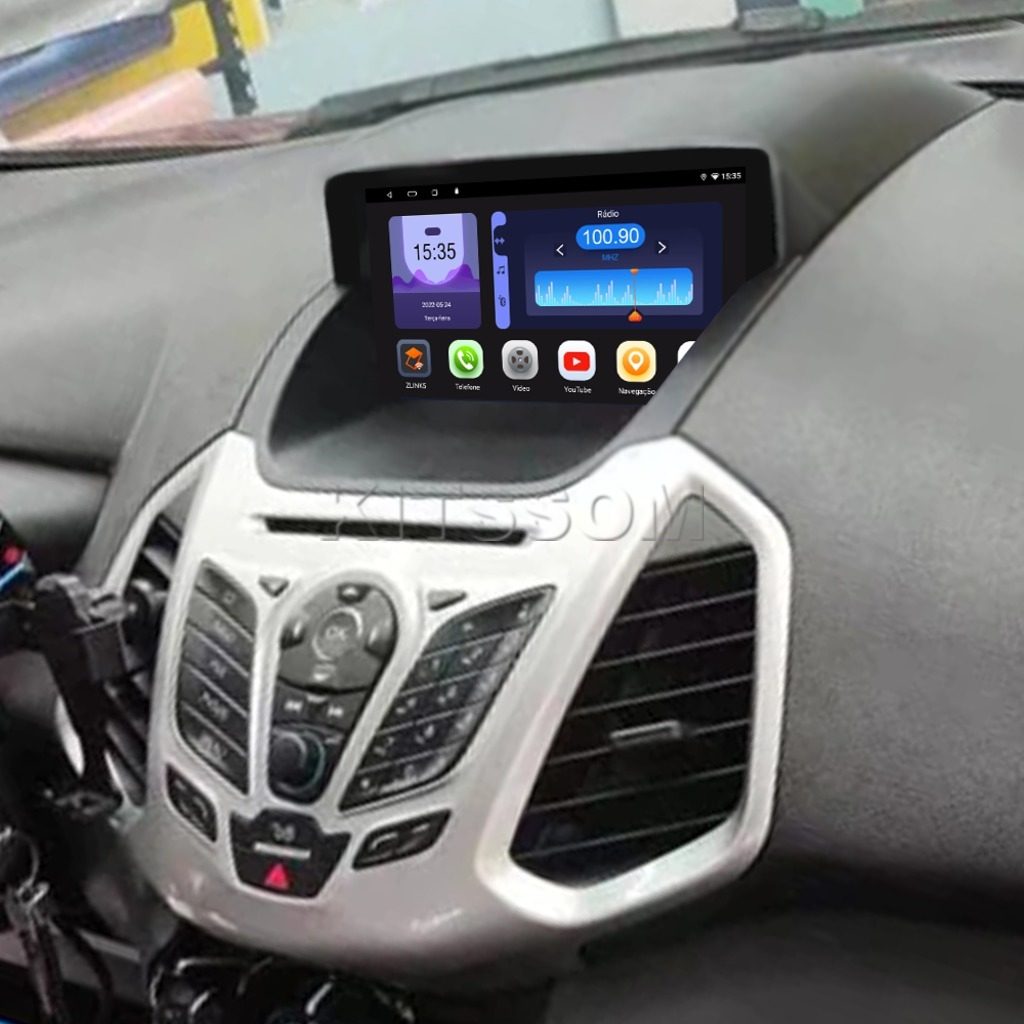 Multimídia Ecosport 2013 2014 2015 2016 Embutida V2 Octa 4G 9" 2012