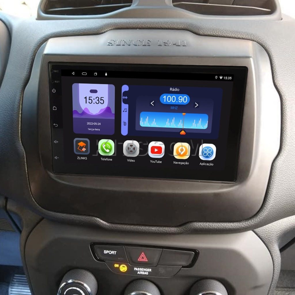 Multimídia Jeep Renegade 2019 2020 2021 2022 2023 V2 Octa 4G 7" 2015 2 – Kitssom