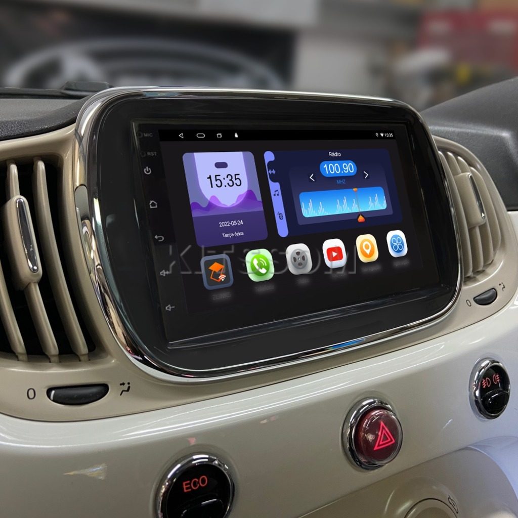 Multimídia Fiat 500 2015 2016 2017 2018 2019 V2 Octa 4G 7" – Kitssom