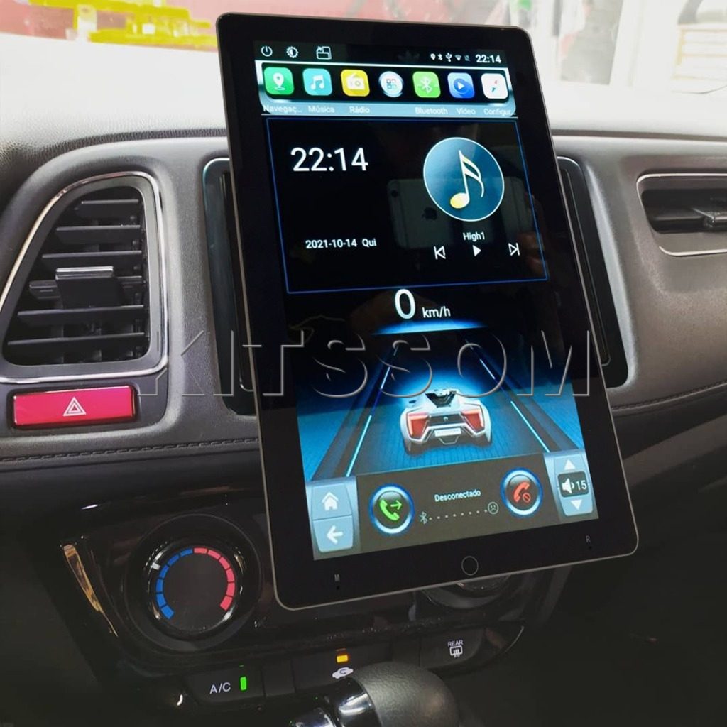 Multimídia HRV 2016 2017 2018 2019 2020 2021 Tesla Rotativa 10" 2014 2