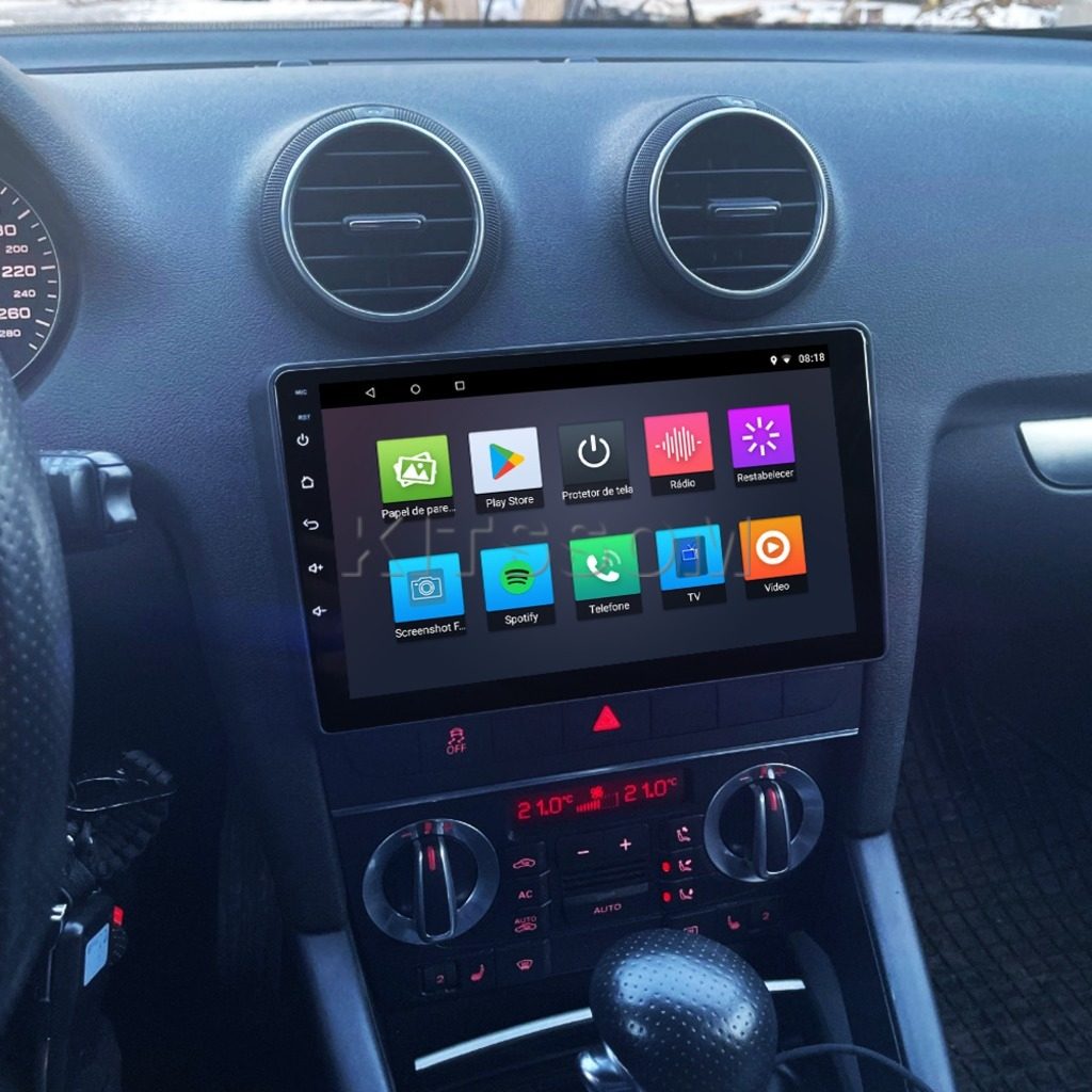 Multimídia Audi A3 2007 2008 2009 2010 2011 2012 V2 Carplay 9"