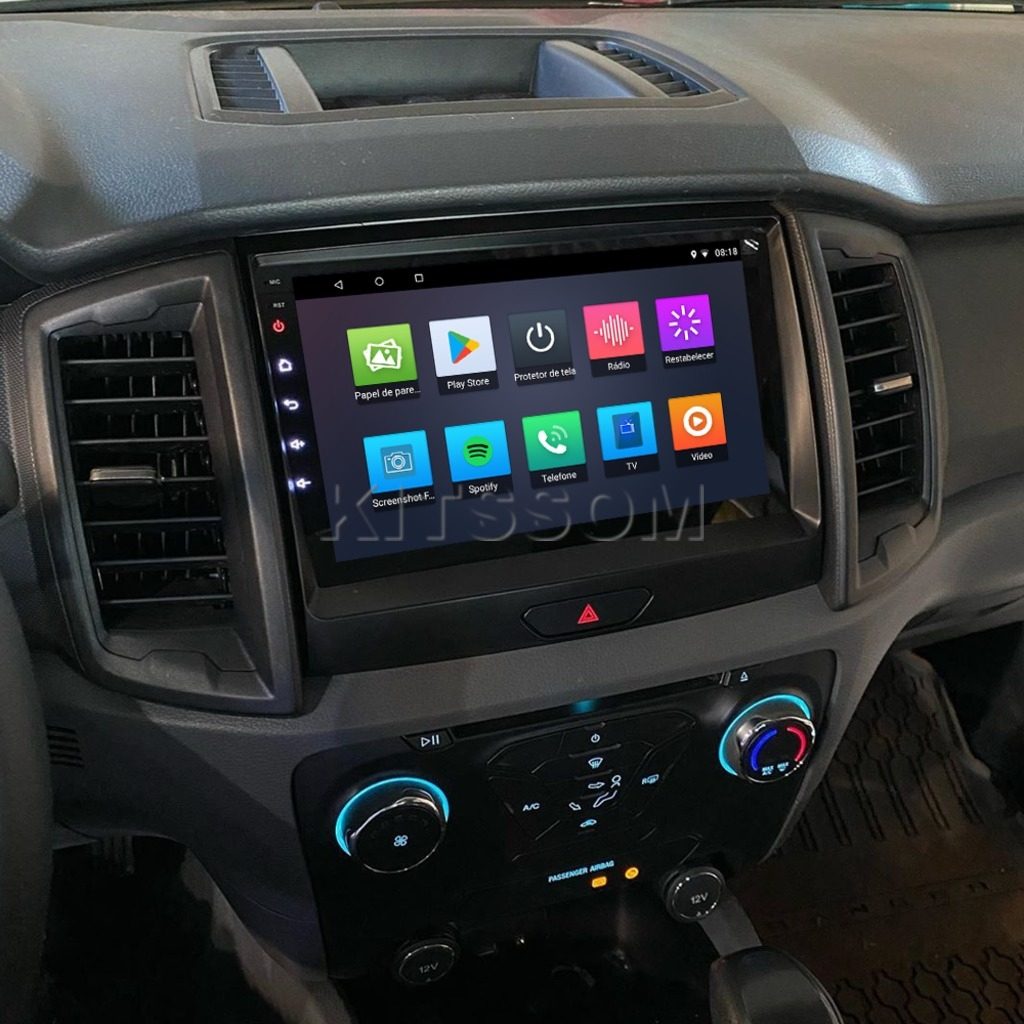 Multimídia Ford Ranger 2018 2019 2020 2021 2022 V2 Carplay 9" 2016 201 – Kitssom