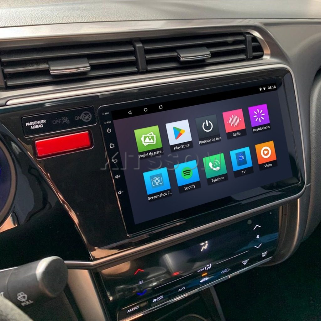 Multimídia Honda City 2018 2019 2020 2021 2022 V2 Carplay 9" 2015 2016