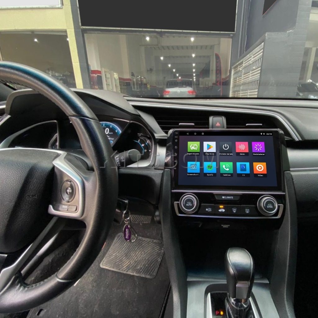 Multimídia Honda Civic G10 2018 2019 2020 2021 V2 Carplay 9" 2016 2017 – Kitssom