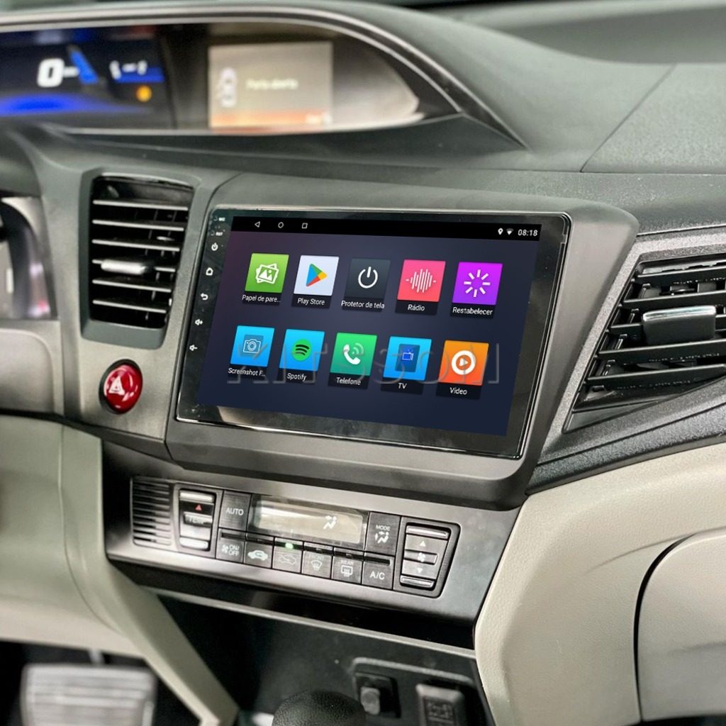 Multimídia Honda Civic G9 2013 2014 2015 2016 V2 Carplay 9" 2012