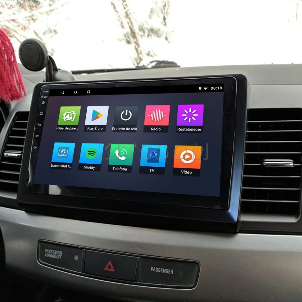 Multimídia Mitsubishi Lancer 2017 2018 2019 2020 V2 Carplay 9" 2009 20