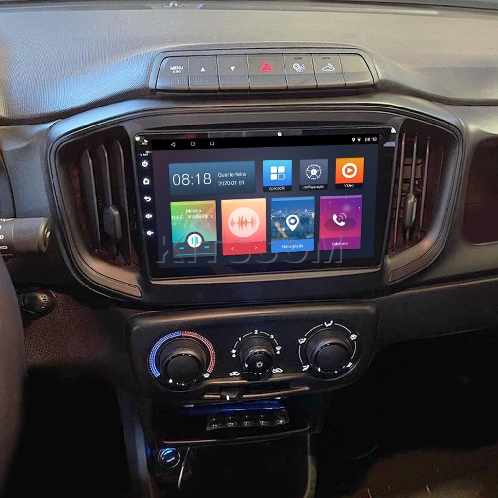 Multimídia Fiat Strada 2020 2021 2022 2023 2024 2025 2026 V2 Carplay 9 – Kitssom