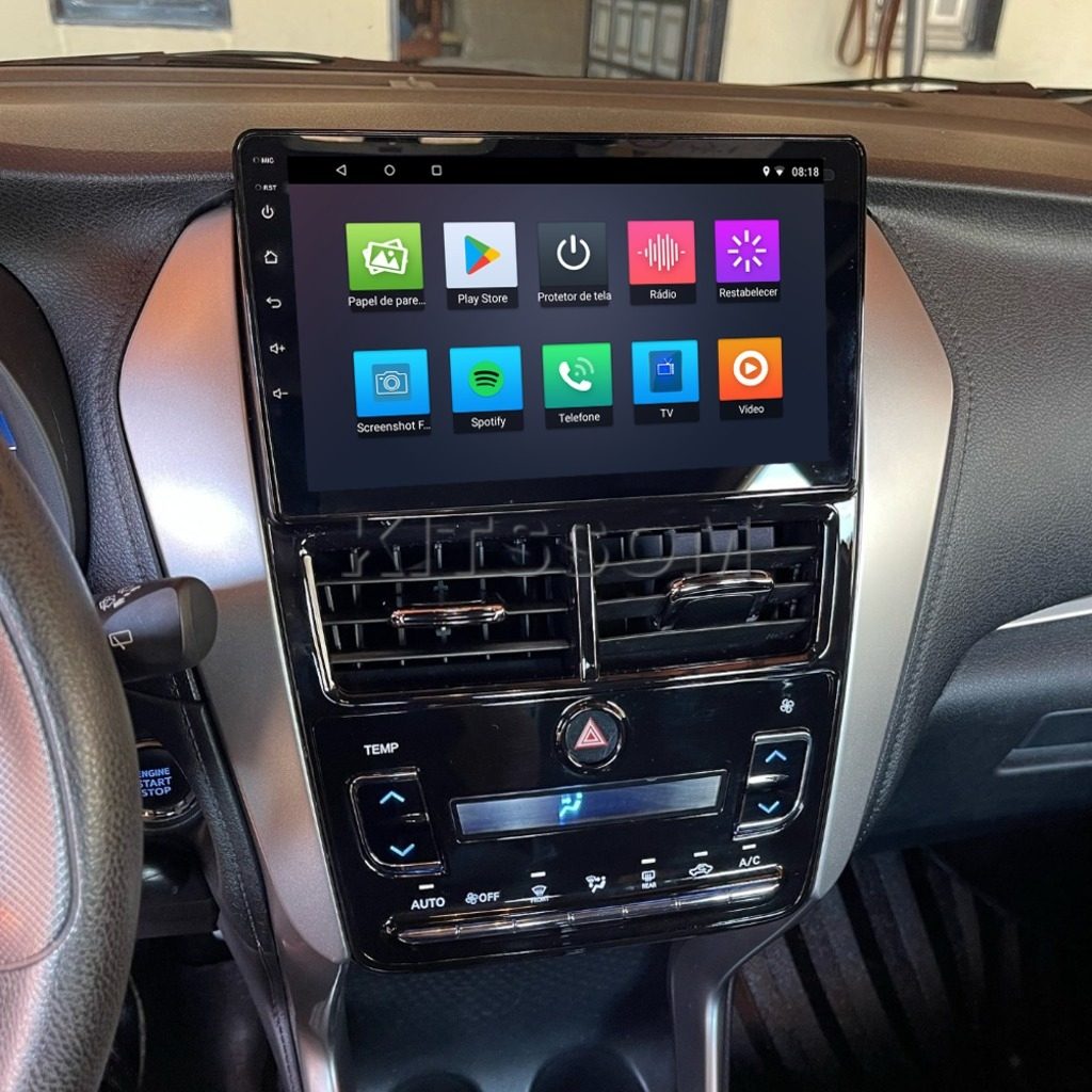 Multimídia Yaris 2018 2019 2020 2021 2022 AC DIG V2 Carplay 9" 2015 20