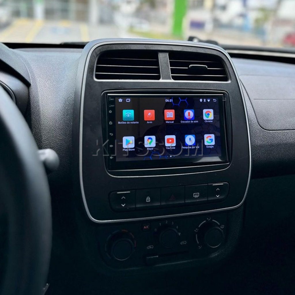 Multimídia Kwid 2018 2019 2020 2021 2022 2023 V2 Carplay 7" 2015 2016 – Kitssom