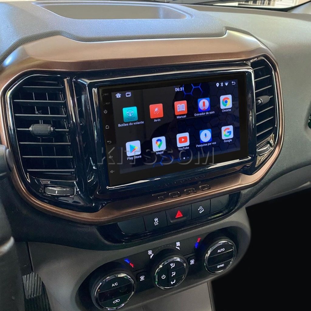 Multimídia Toro 2017 2018 2019 2020 2021 2022 V2 Carplay 7" 2015 2016