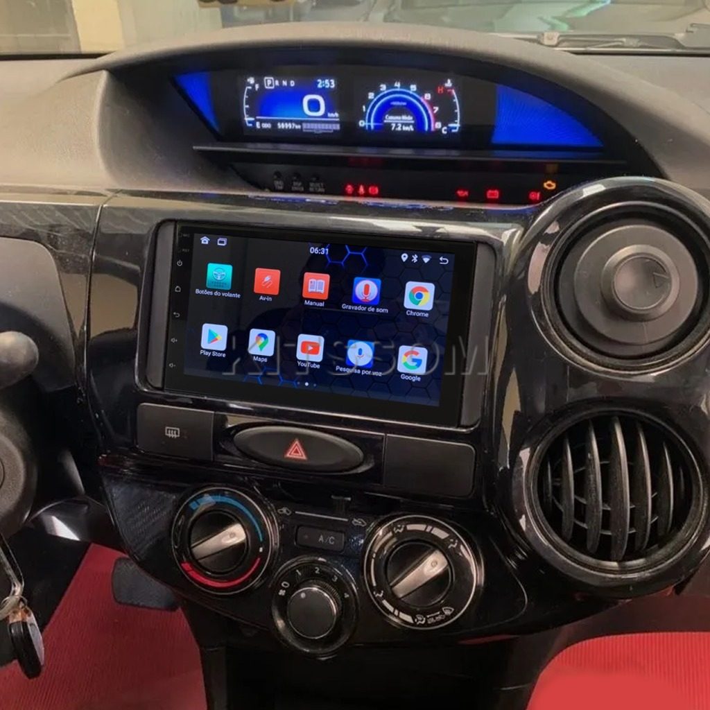 Multimídia Toyota Etios 2019 2020 2021 2022 2023 V2 Carplay 7" 2012 20