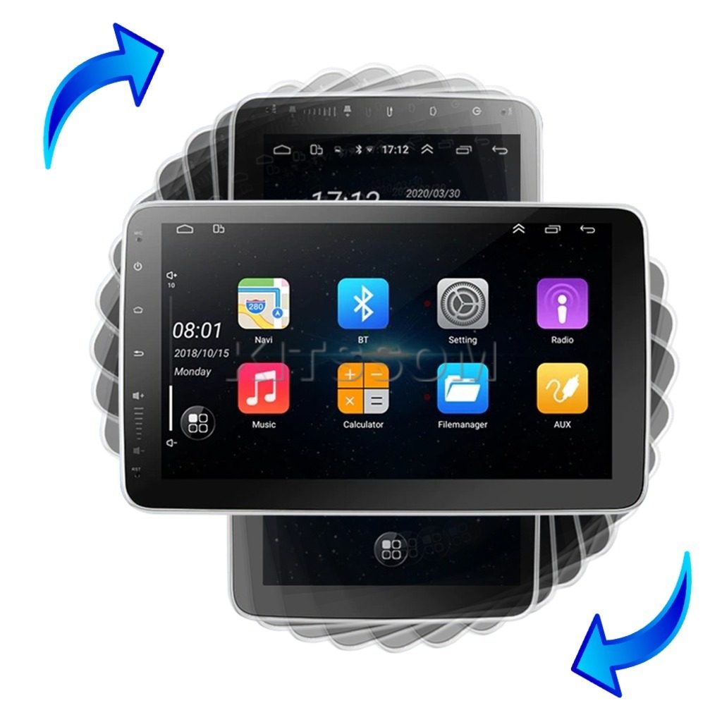 Multimídia 1 DIN Universal V2 Quad Carplay Rotativa 9"