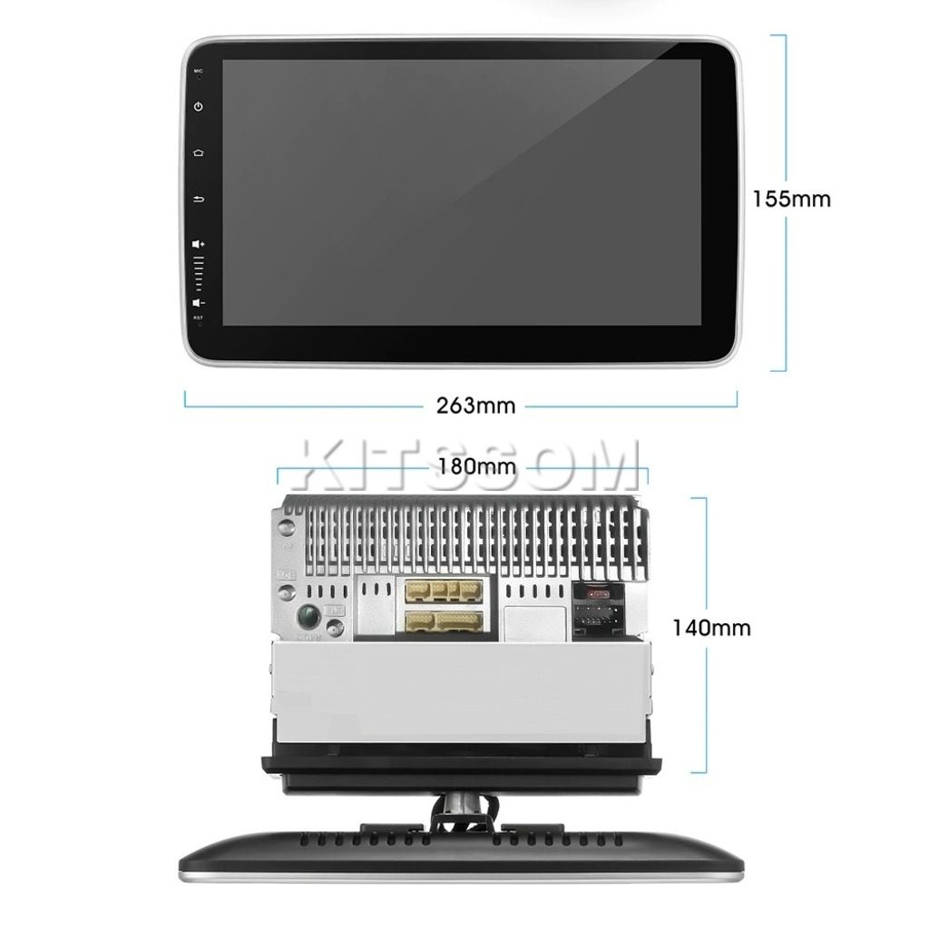 Multimídia 1 DIN Universal V2 Quad Carplay Rotativa 9"