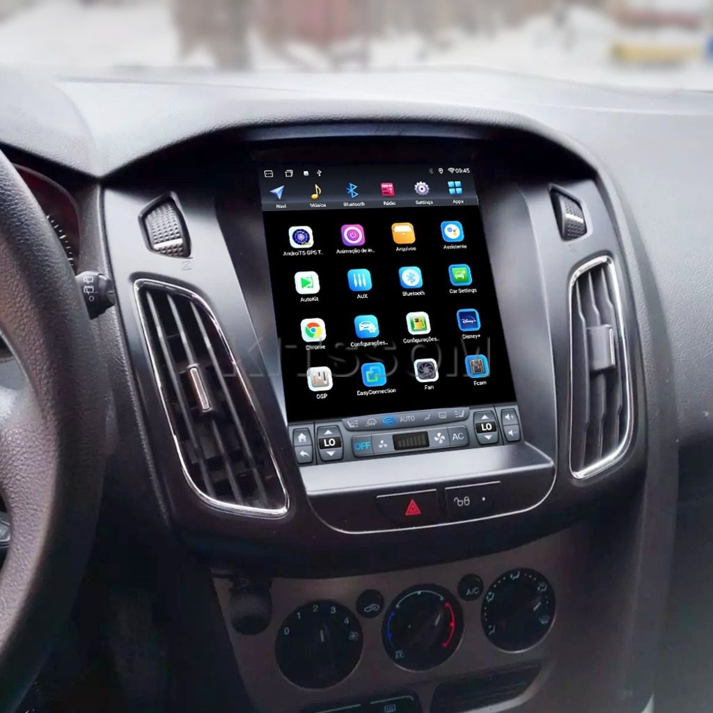 Multimídia Ford Focus 2015 2016 2017 2018 2019 V2 Tesla 9.7" 2013 2014