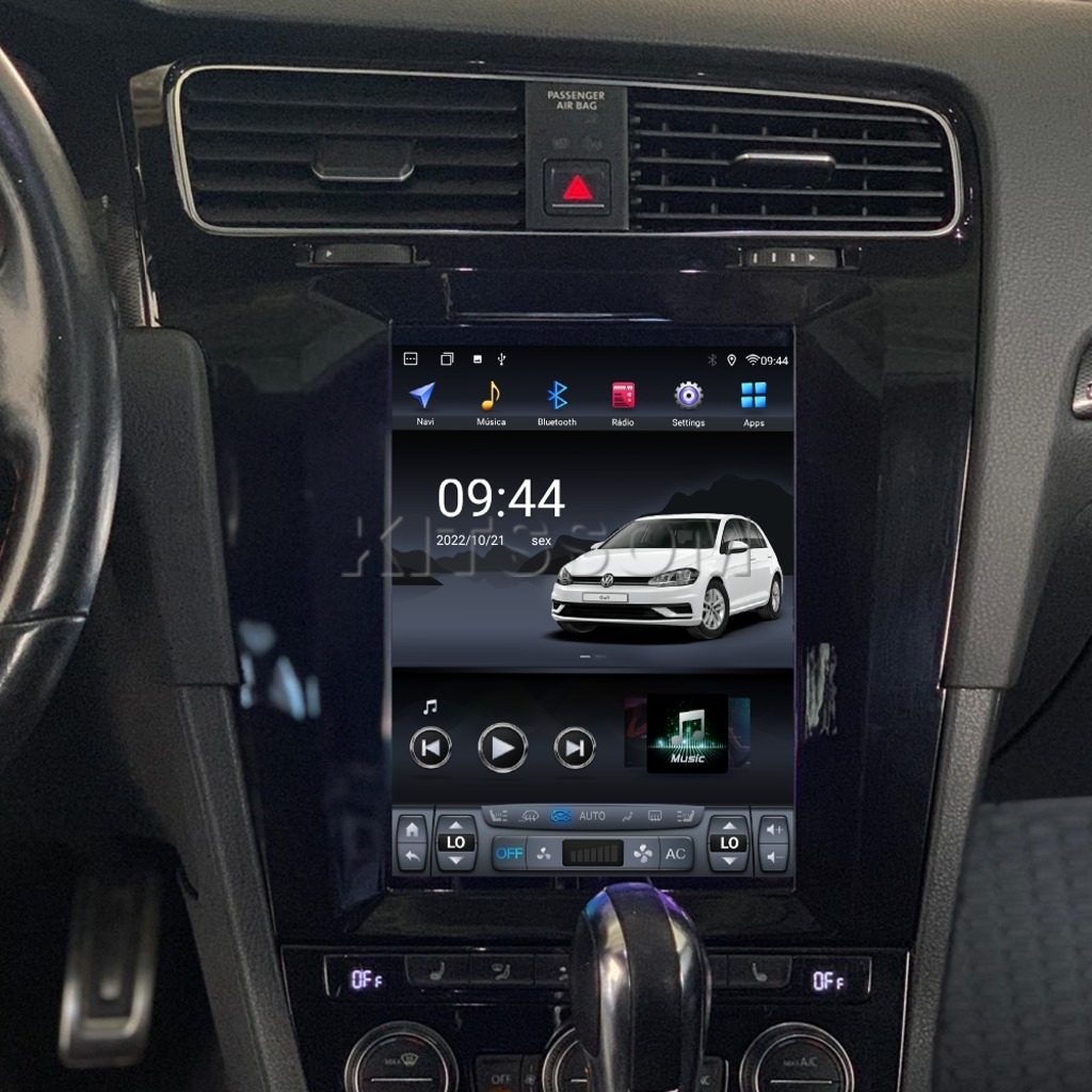 Multimídia Golf 2016 2017 2018 2019 Black Piano V2 Tesla 9.7" 2013 201
