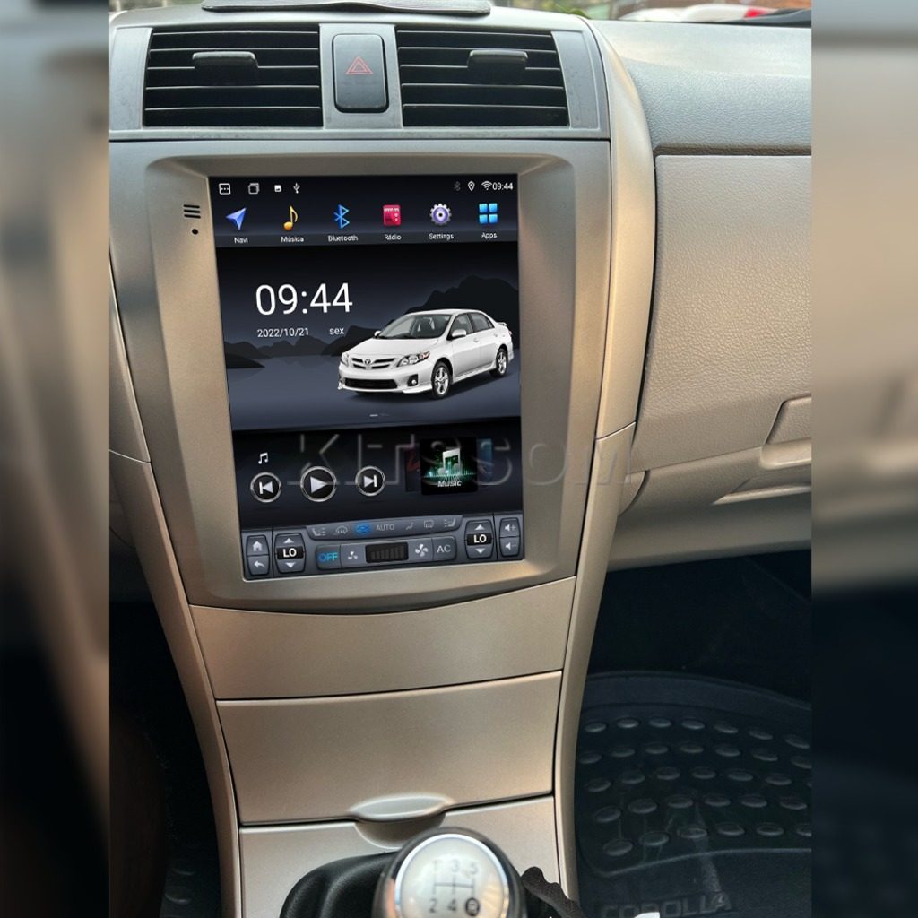 Multimídia Toyota Corolla 2010 2011 2012 2013 2014 V2 Tesla 9.7" 2009