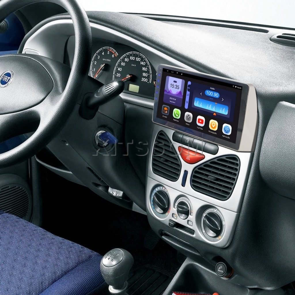 Multimídia Fiat Palio Fire Siena 2003 2004 2005 V2 Octa 4G 9" Strada W ...