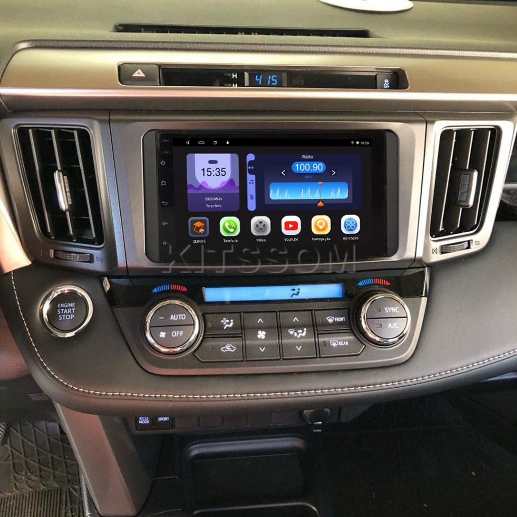 Multimídia Toyota RAV4 2014 2015 2016 2017 2018 V2 Octa 4G 7" 2013