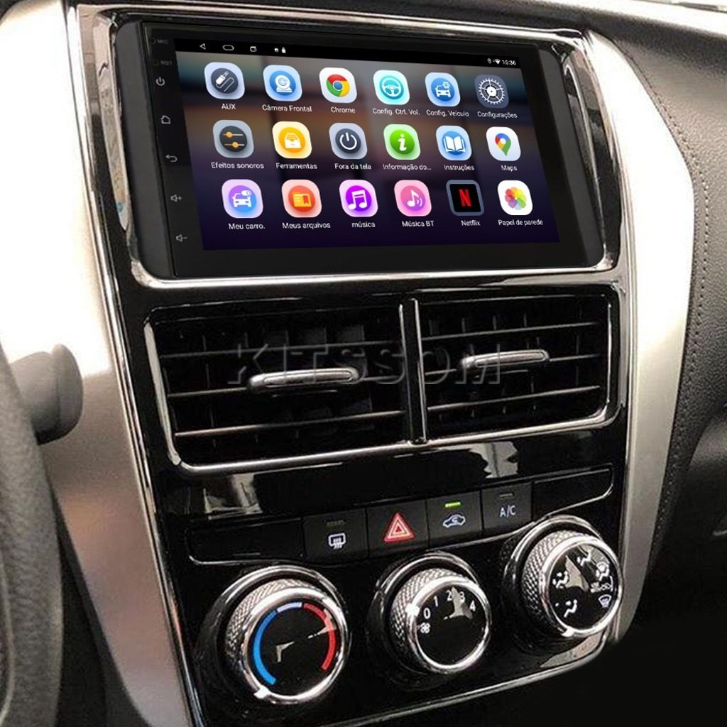 Multimídia Toyota Yaris 2020 2021 2022 2023 AC AN V2 Octa 4G 7" 2017 2
