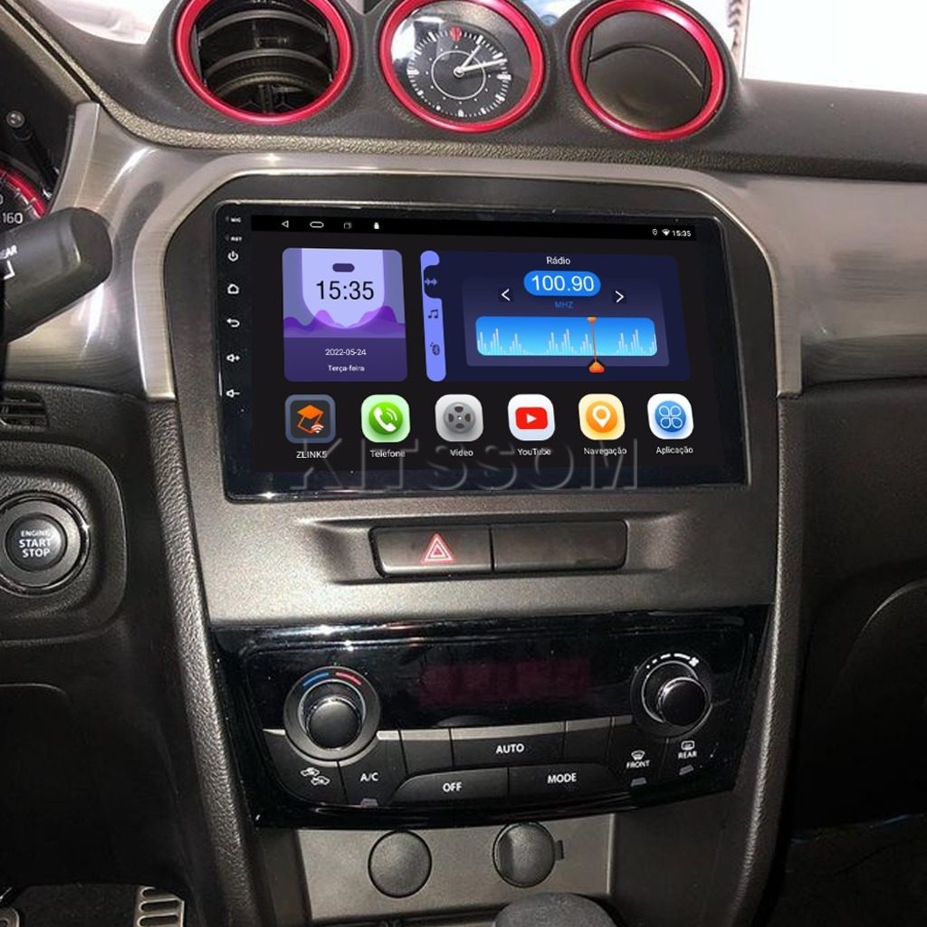 Multimídia Vitara 2018 2019 2020 2021 2022 2023 V2 Octa 4G 9" 2016 201 – Kitssom