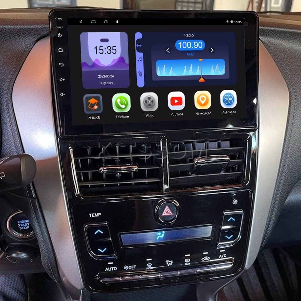 Multimídia Yaris 2018 2019 2020 2021 2022 AC DIG V2 Octa 4G 9" 2015 20